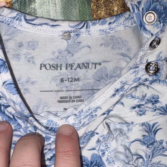 Posh Peanut | Dresses | Posh Peanut Blue Floral Baby Outfit | Poshmark